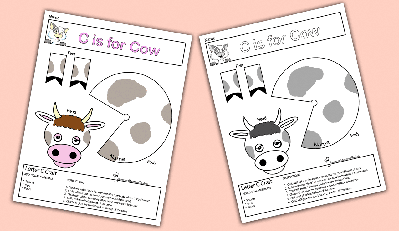 Glimmercat Education: Caterpillars, Cows, Cats & Crabs: Crafts for Letter C