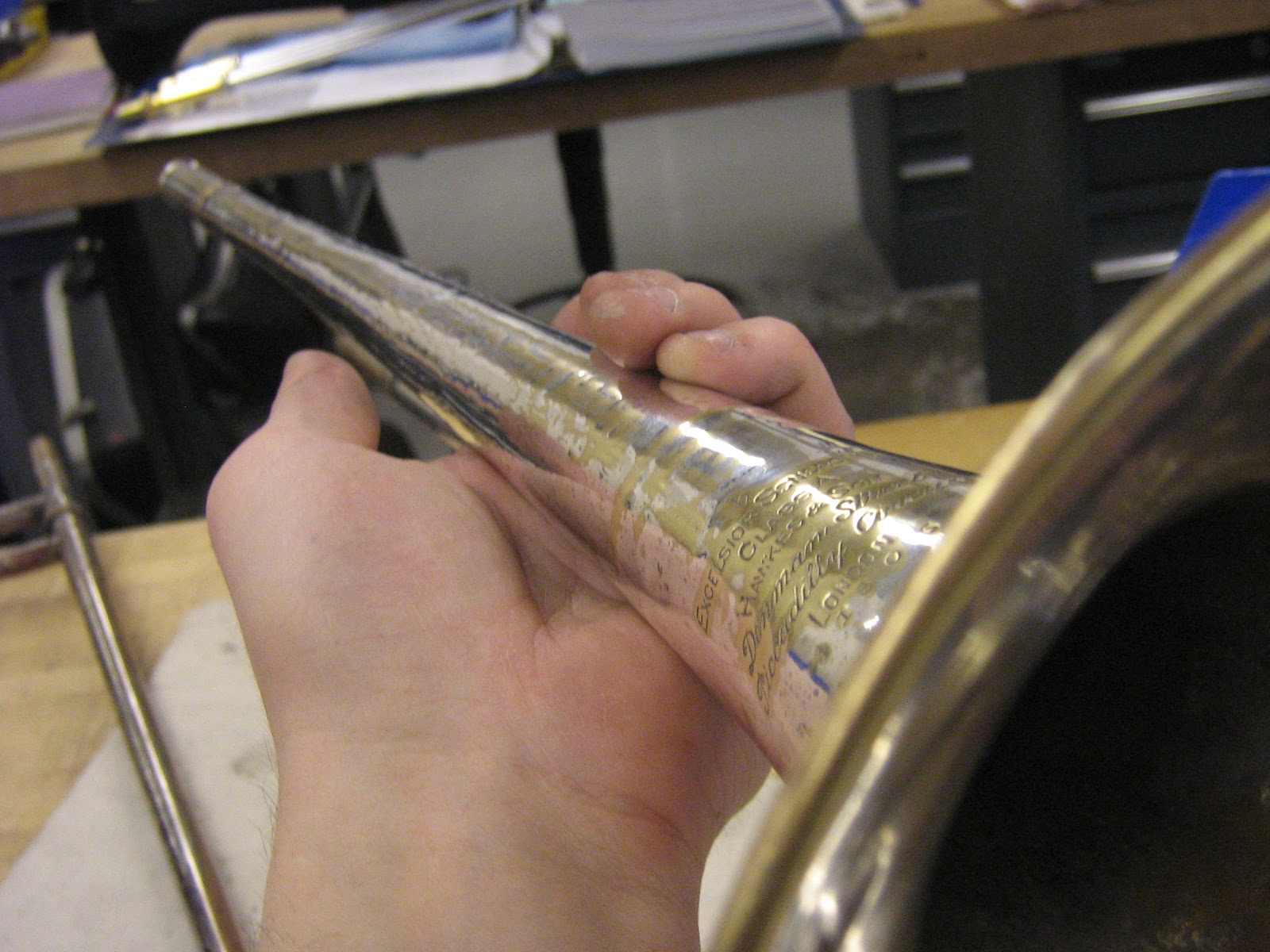 Band Instrument Repair: Side Project - Antique Trombone