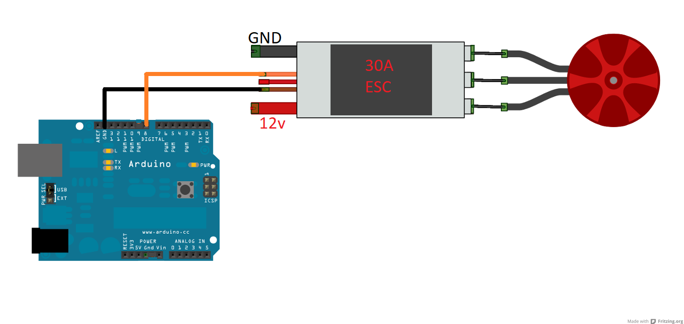 test bldc motor using arduino