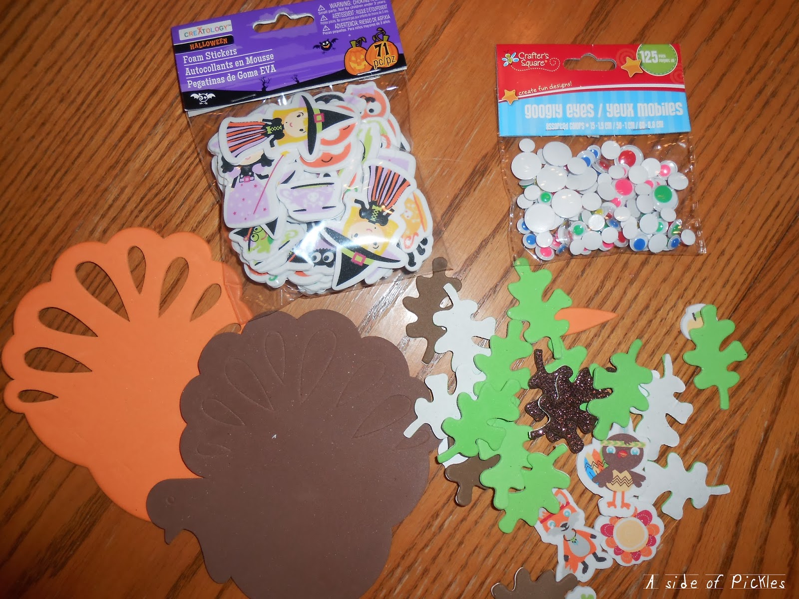 A side of pickles: Thanksgiving turkey window decor