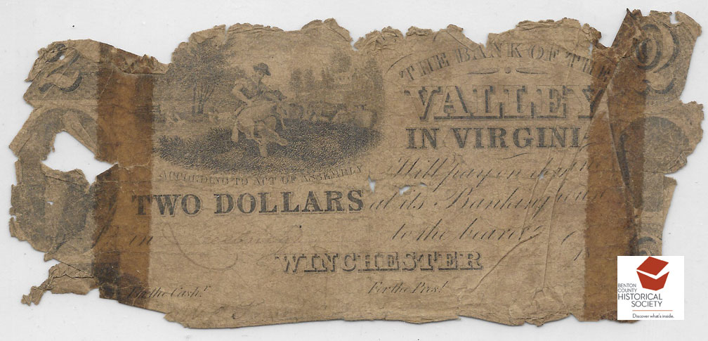 Benton County Museums: 19th Century Bank Notes