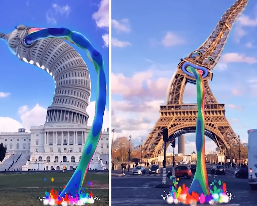 Bring word-famous landmarks to life with Snapchat's AR feature