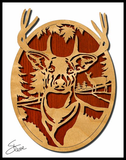 Scrollsaw Workshop: Deer Plaque Scroll Saw Pattern.