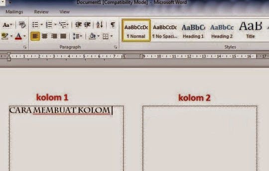 Microsoft Word: Cara Membuat Kolom (Columns) di Microsoft Word