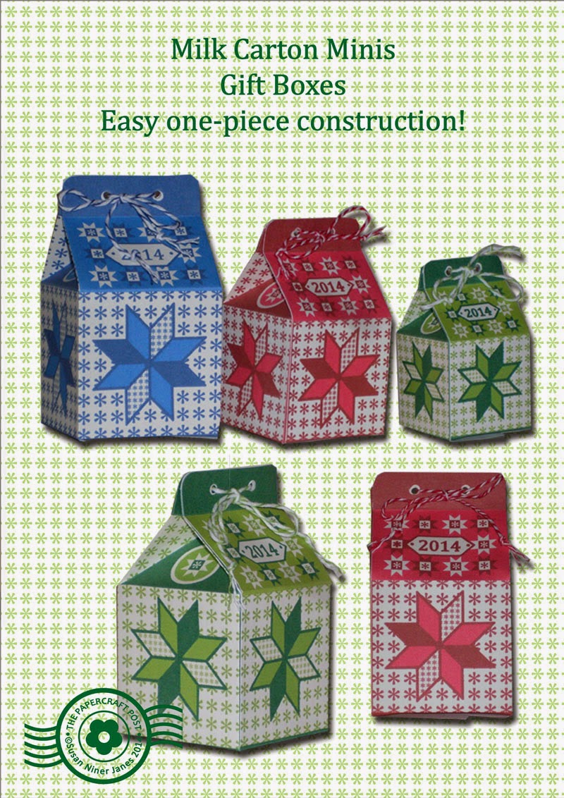 The Papercraft Post: Mini Milk Carton Gift Boxes
