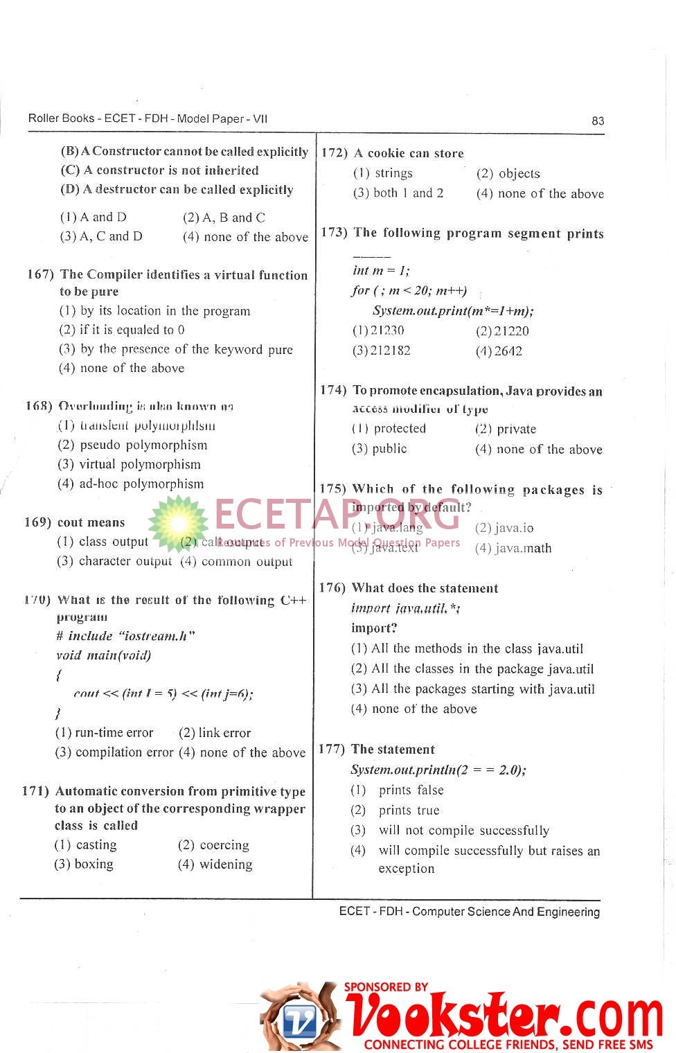 ECETAP - 2016, Previous, Model Papers, Question Papers EEE,ECE,SCE ...