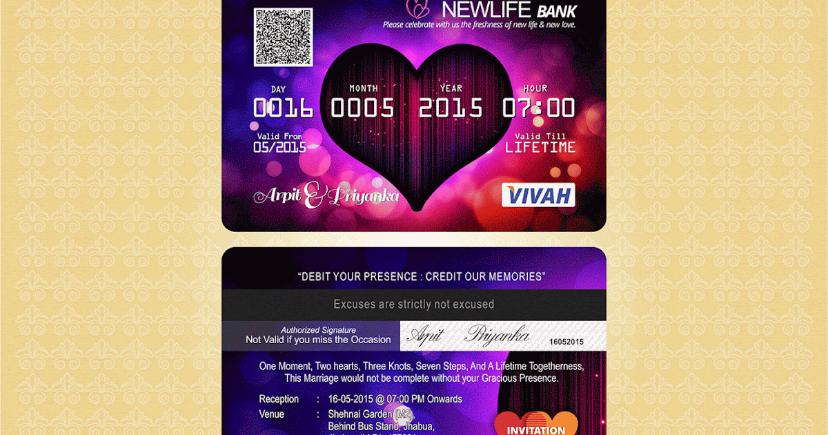 Printing Services in Indore: ATM CARD STYLE WEDDING INVITATION CARDS