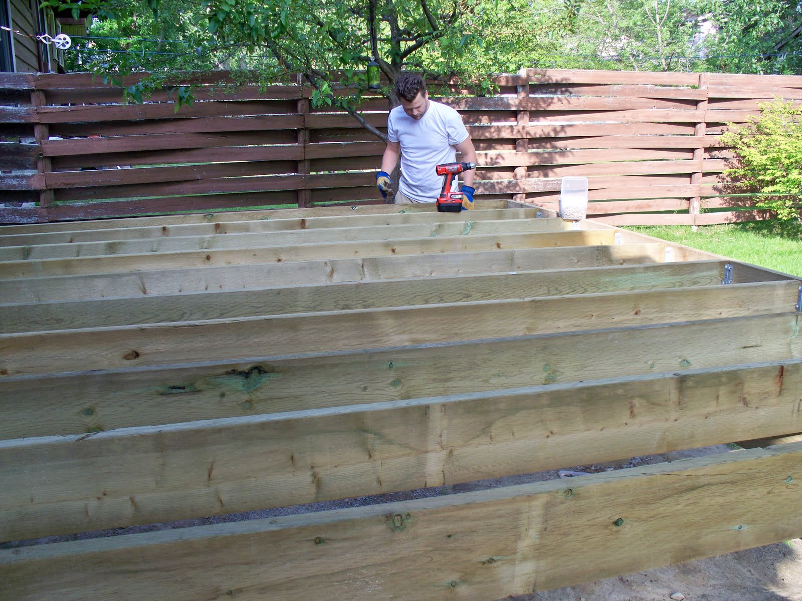 Kevin & Laurie Build a Deck: Step 6: Pillars (piers) and posts