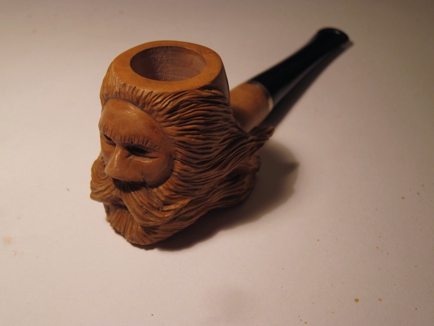 Pear Pipe Wood Spirit Carving