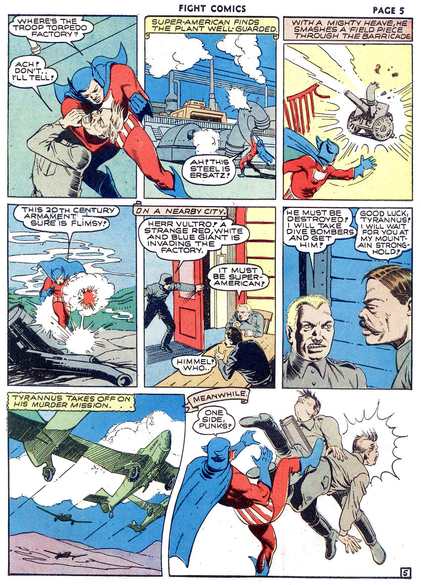 Pappy's Golden Age Comics Blogzine: Number 2017: Hitler with a handlebar