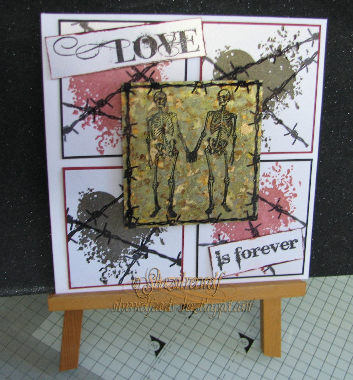 Silverwolf Cards: A very Goth Valentine/Wedding card, with Visible ...