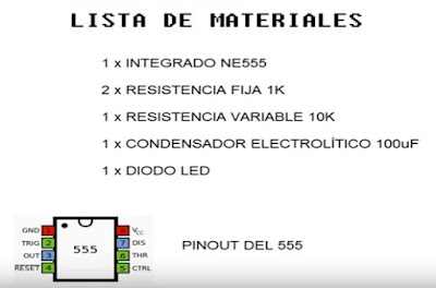 Luz intermitente con 555 | Proyectos de Electrónica
