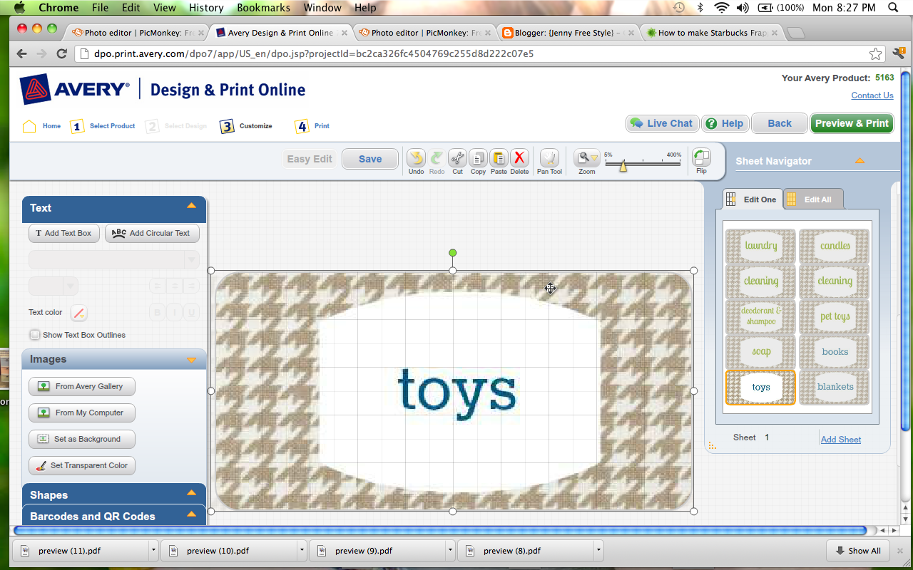 {Jenny Free Style}: DIY custom labels (using picmonkey!)