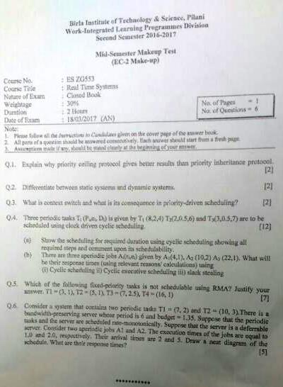 Question Papers: SEM 1