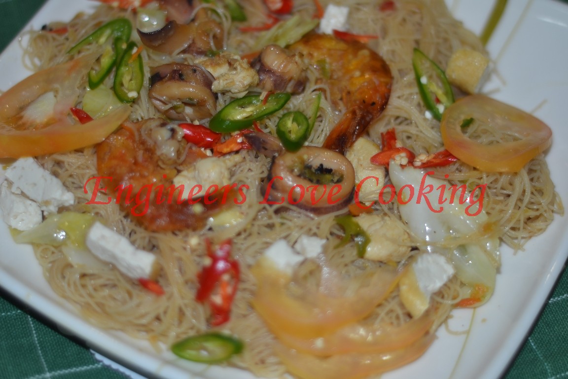 Engineers Love Cooking: MEE HON GORENG PUTIH / WHITE FRIED VERMICELLI