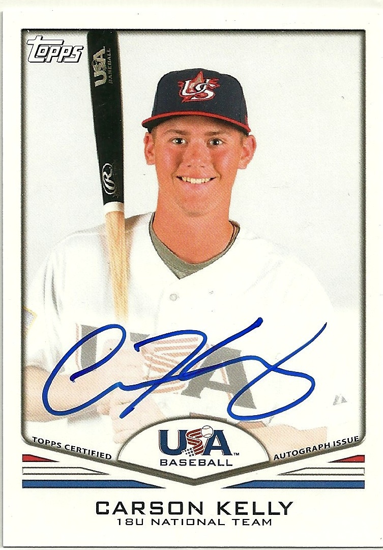 The Snorting Bull: 2011 Topps USA Baseball Carson Kelly Autograph