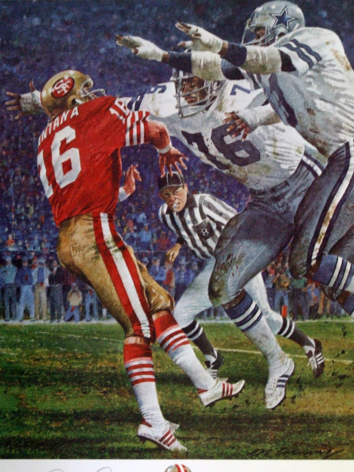 Pro Football Journal Presents: NFL Art: Joe Montana by Merv Corning