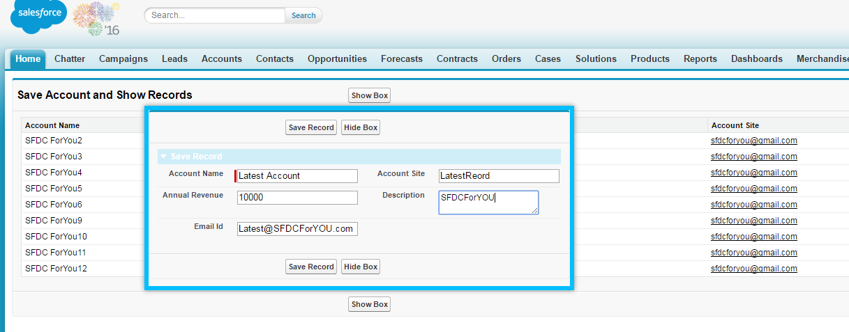 Salesforce For YOU: PopUp Box To Save Record in Visualforce page