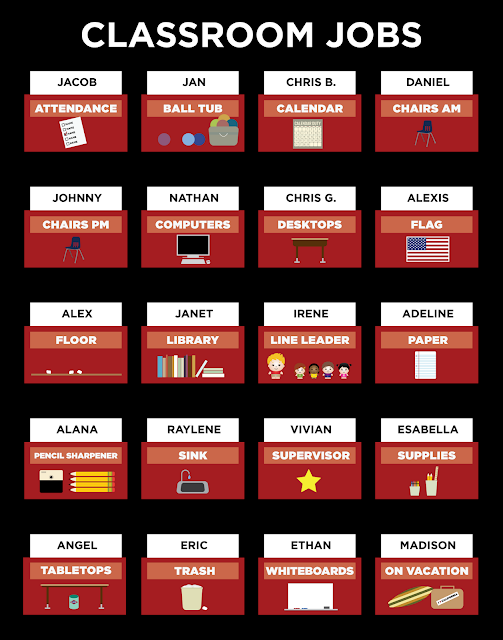 the things hannah loves: TEACHERS! Classroom Jobs Poster Printables!