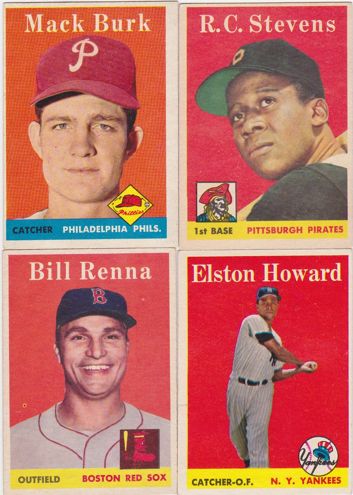 Talking Heads: The Topps 1958 Baseball Set: Defining the Colors..not as ...