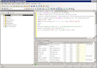 MS SQL SERVER 2008: Shrink log file size of Database