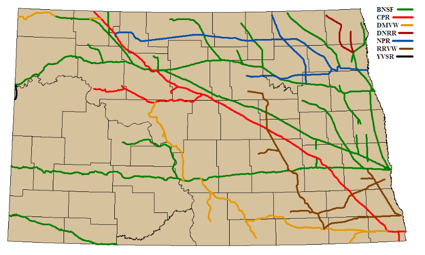 Hi / Zeph / 400: Potential paths for passenger rail in North Dakota