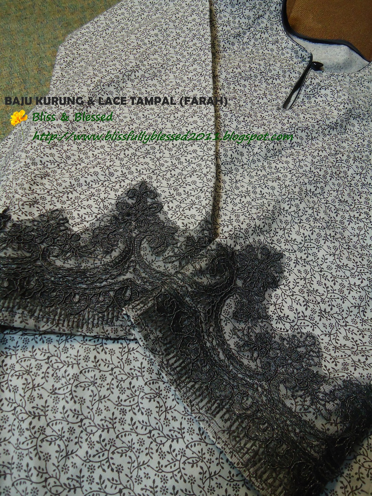 Blissfully Blessed... Safiyyah: Baju Kurung Lace Tampal (Farah)
