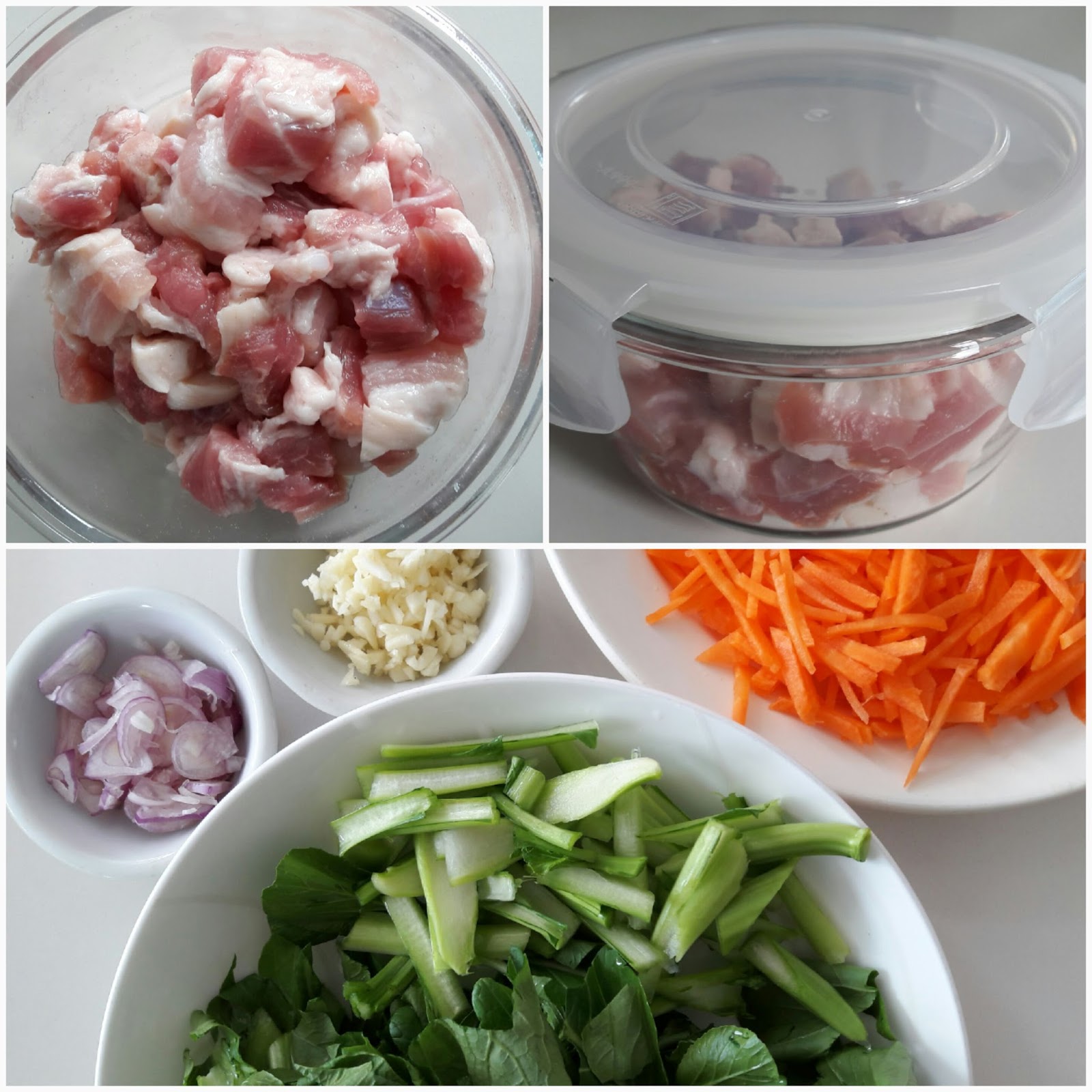 Claypot Noodles (Poh Chai Mee) with Pork Belly, Choy Sum - 40/50