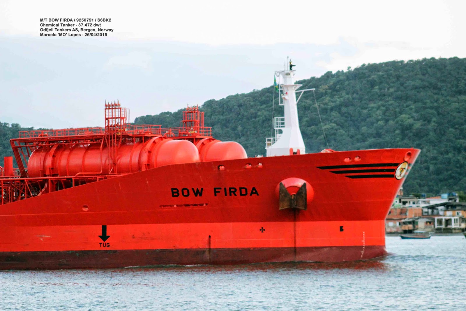 Santos Shiplovers: M/T Bow Firda / S6BK2 - Leaving Santos 26/04/2015