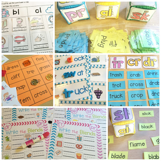 Beginning Consonant Blends - First Grade Centers and More