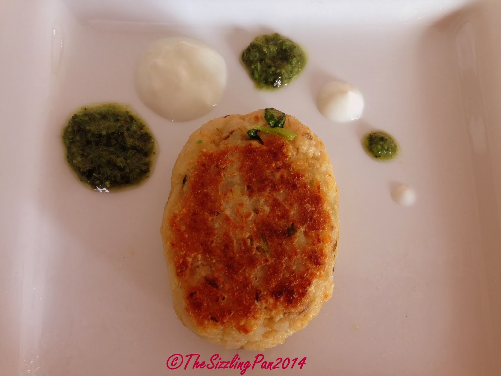 The Sizzling Pan: "Dalia" (Cracked Wheat) Patties/ Pattice