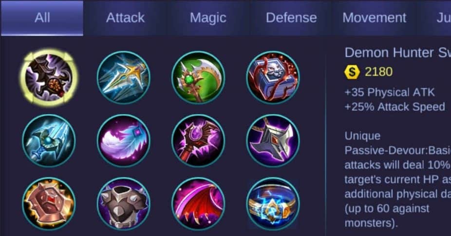 MAGIC ITEMS - MOBILE LEGENDS