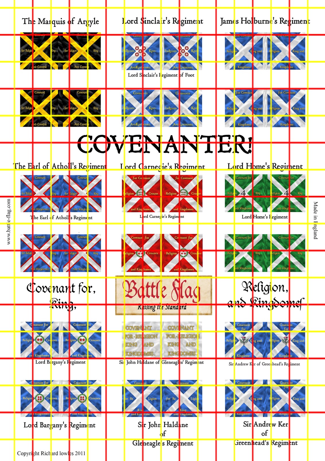 New 15mm ECW Scots Wargame Flags from Battle Flag |Battle Flag