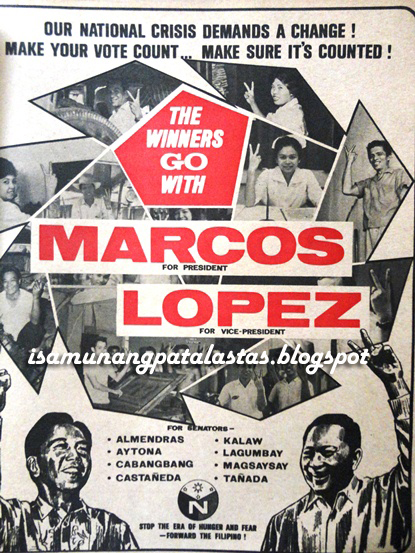 ISA MUNANG PATALASTAS: 58. Forward the Filipino! POLITICAL ADS OF ...