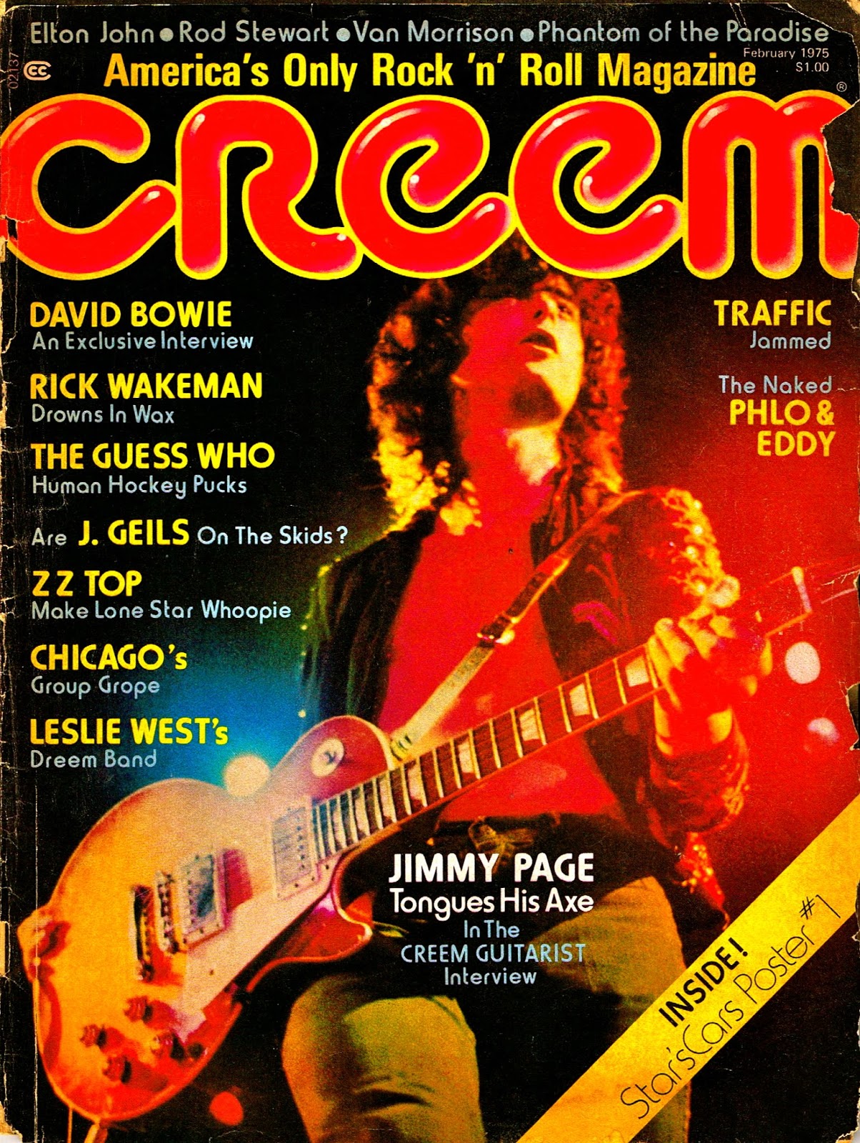 LED ZEPPELIN FRONT COVERS: CREEM February 1975 (US)