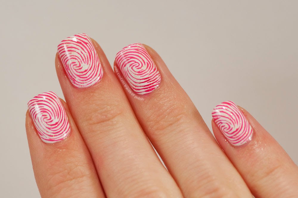 Pink fingerprints - May contain traces of polish