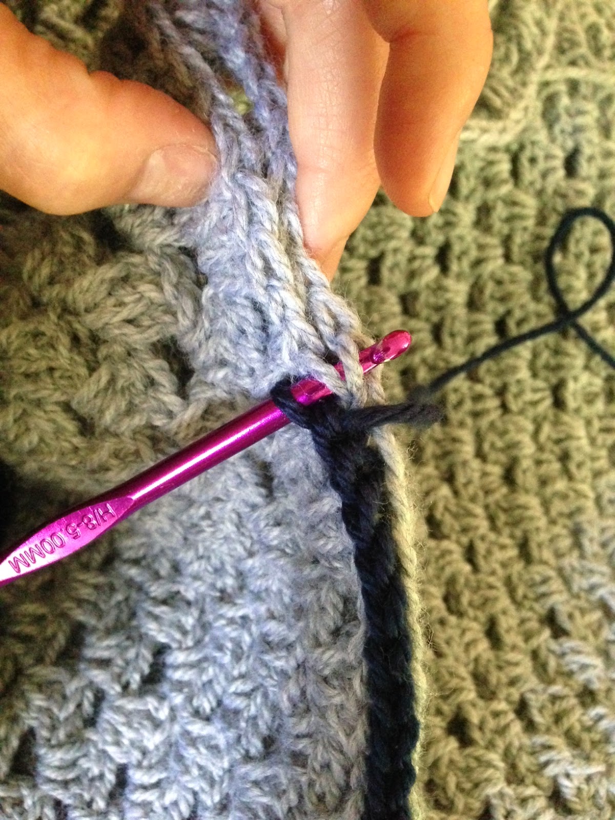 The Prehistoric Medium: Diagonal 'Granny Square' Baby Blanket