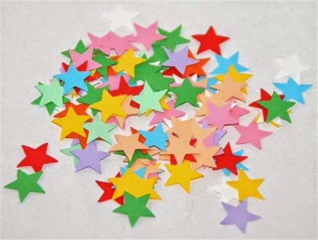 Felicitari handmade (realizate manual): Confetti stelute