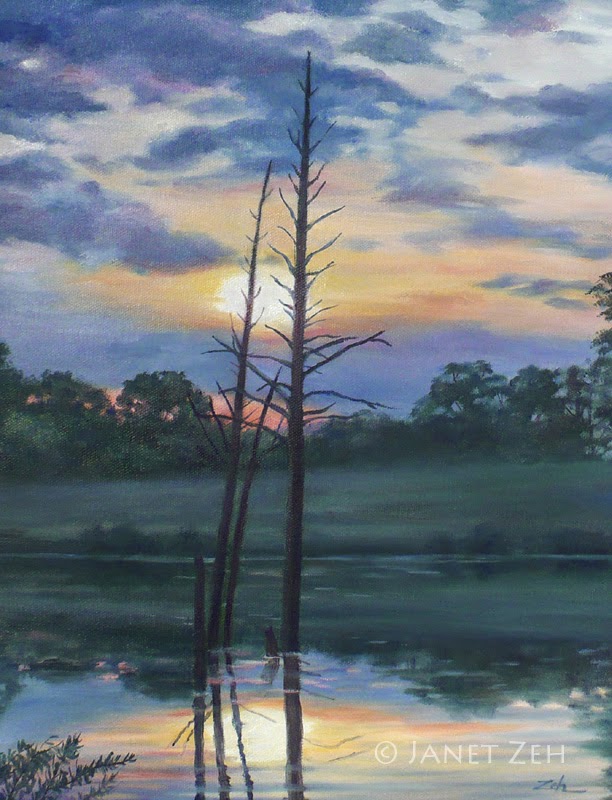 Zeh Original Art Blog Watercolor and Oil Paintings: Sunset Reflections ...