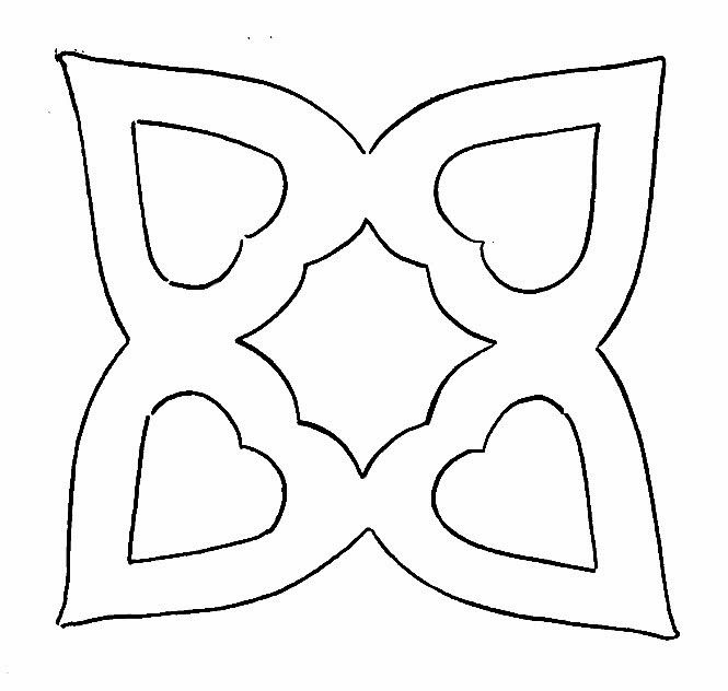 Piešiniai ir darbeliai: Popieriaus karpinys - Širdelės