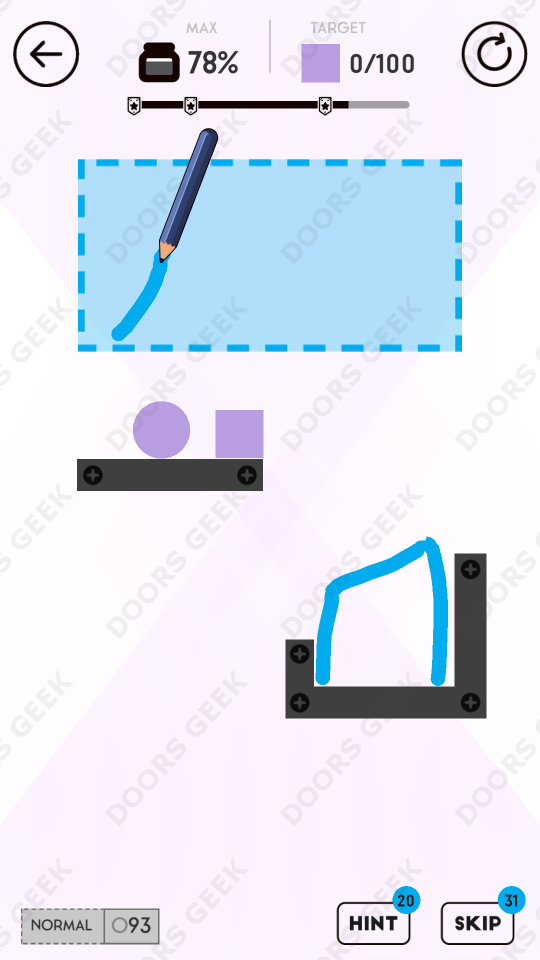 Draw Here Level 93 ~ Doors Geek