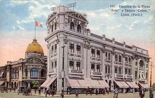 Antigua Plaza San Martín de Lima - Perú: Teatro Colón (1911-1914)