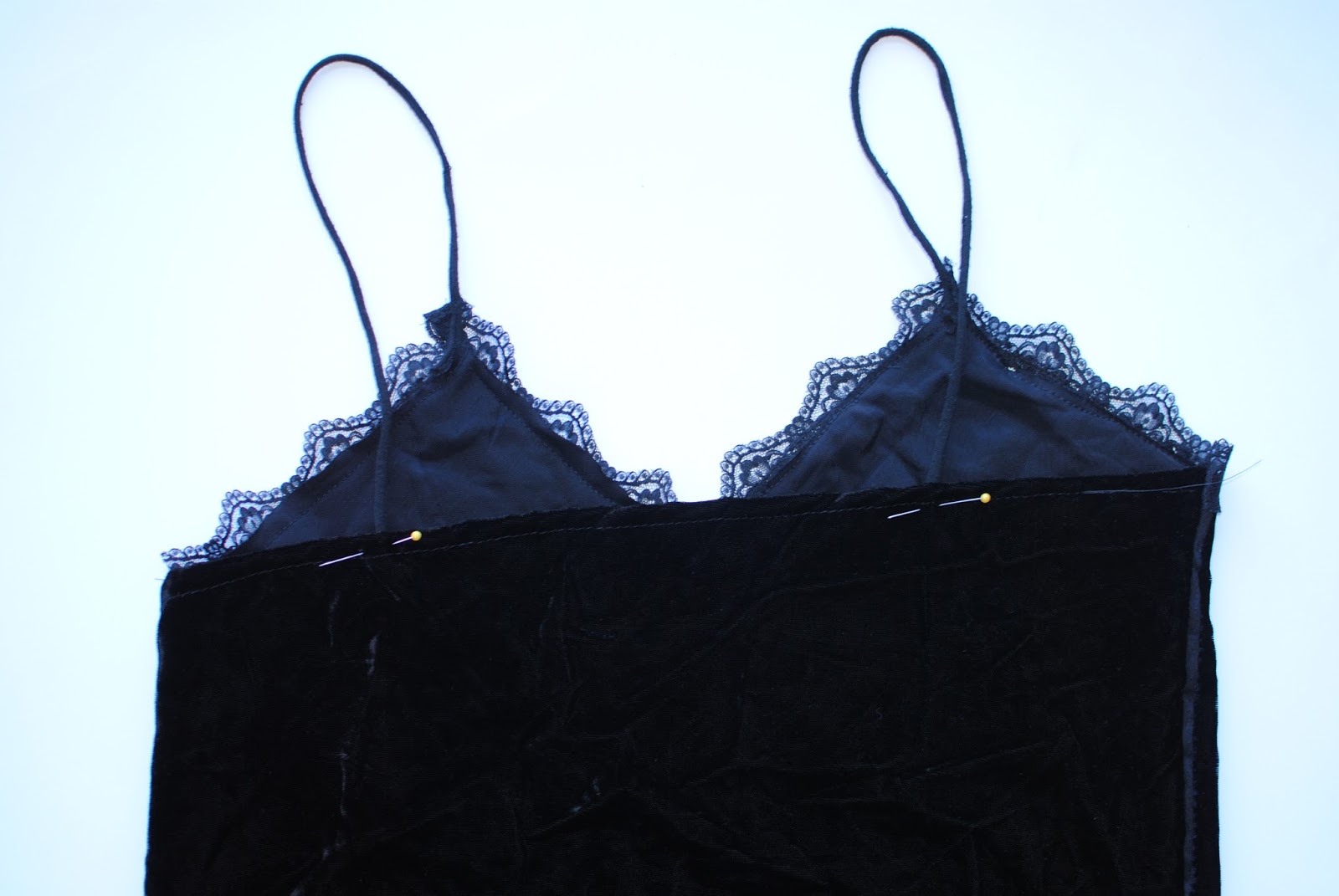 Trash To Couture: DIY Slip Dress with Lace