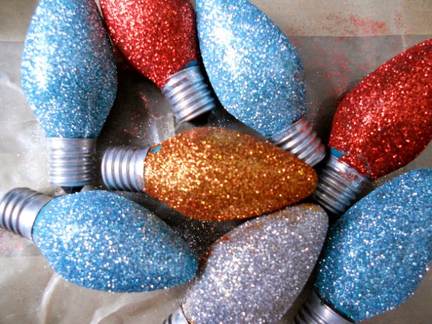 Vintage Christmas Glitter Bulb