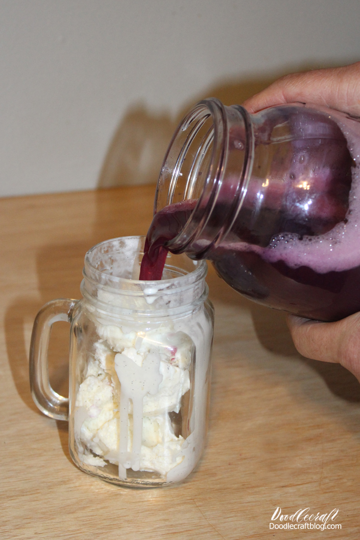 Grape Juice Floats!