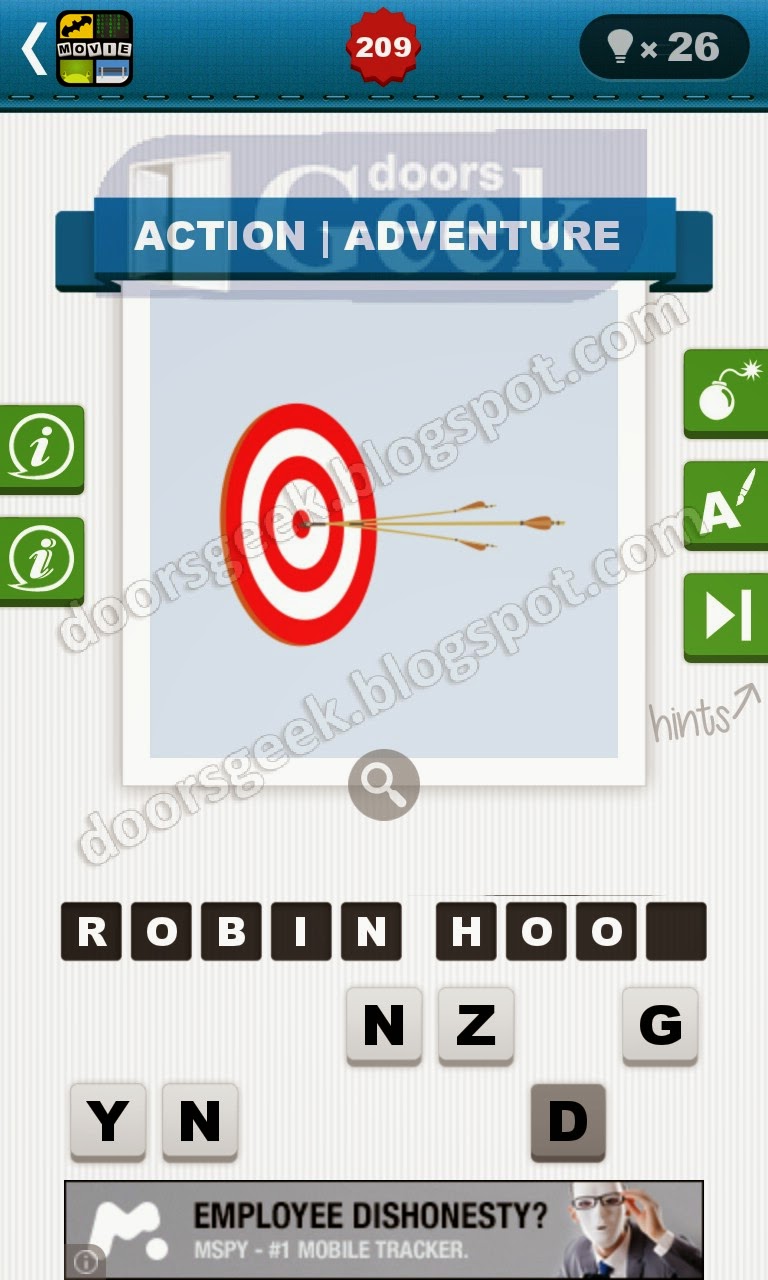 Movie Quiz Level 209 (bubble quiz games) ~ Doors Geek