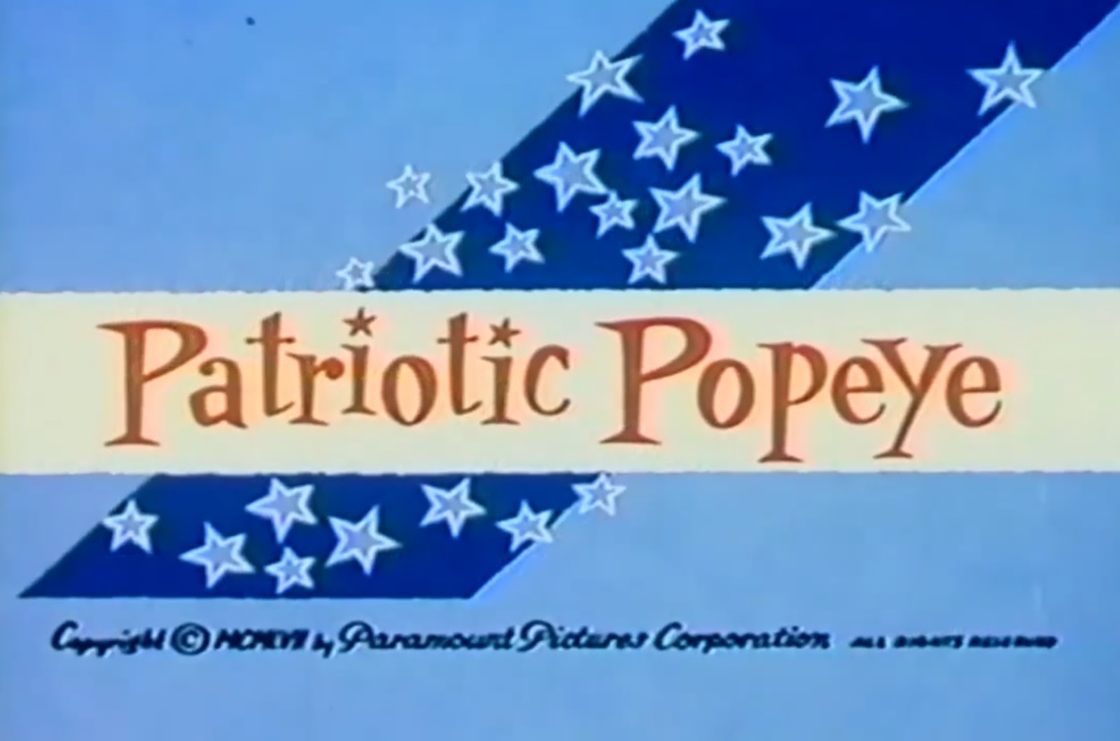 Holiday Film Reviews: Popeye The Sailor: "Patriotic Popeye"