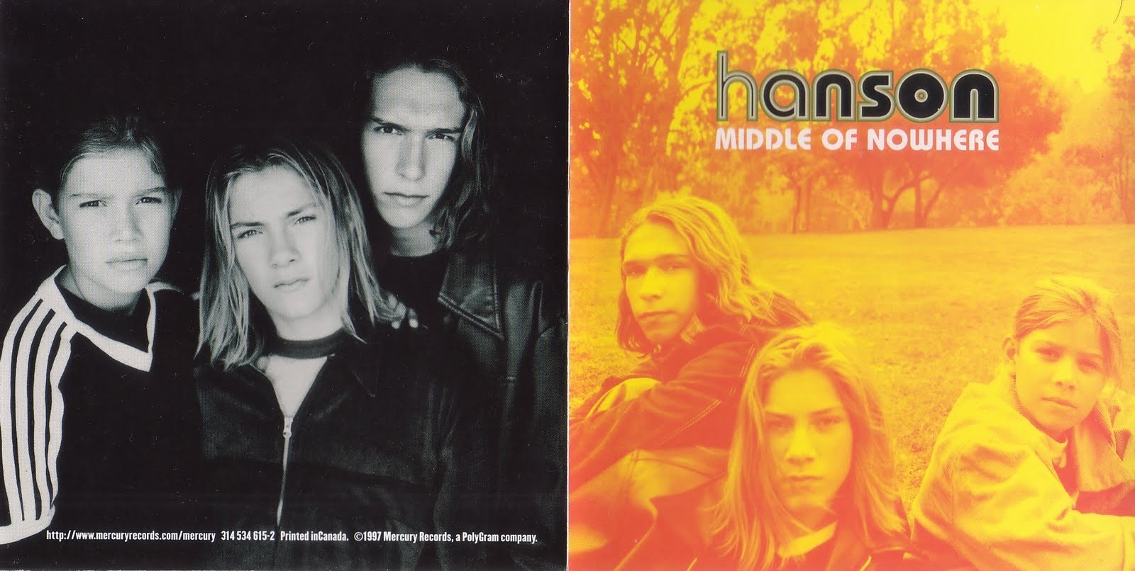 Encarte: Hanson - Middle of Nowhere - Encartes Pop