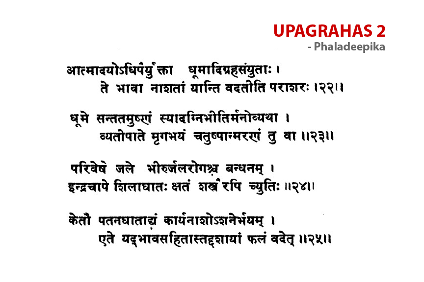 Hindu Astrology: Parashara: Upagrahas and Ashtakavarga