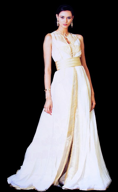 Caftan Blanc 2015 Robes Marocaines Modernes - Caftan Haute couture ...